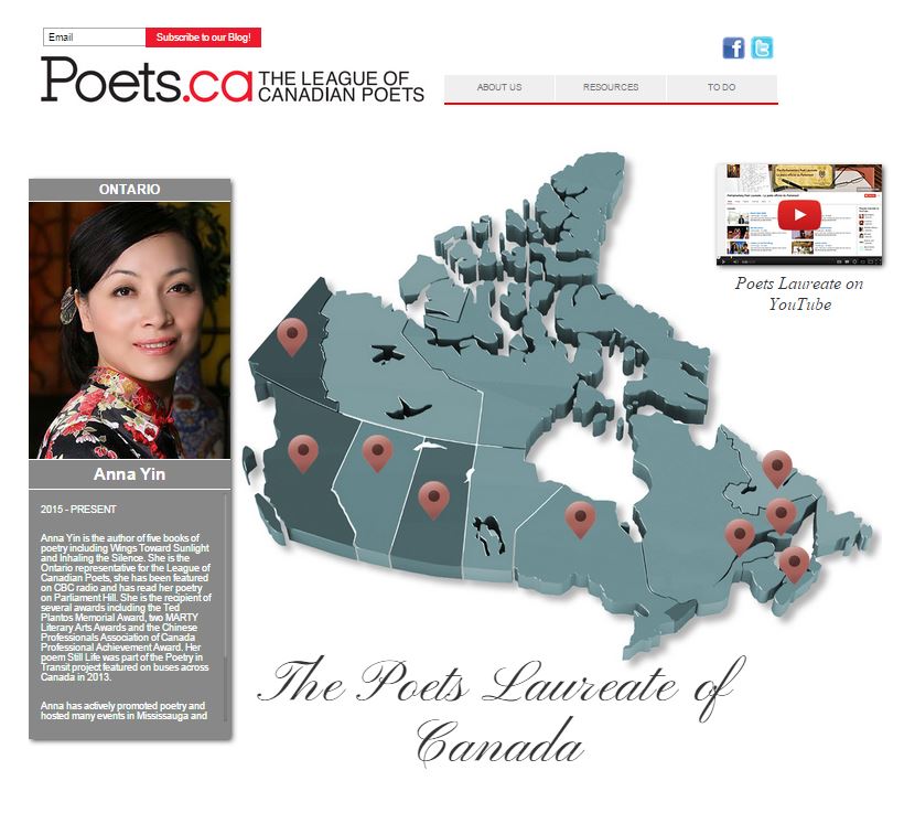 The Map of The Poets Laureate of Canada – Anna Yin's Poetry Alive